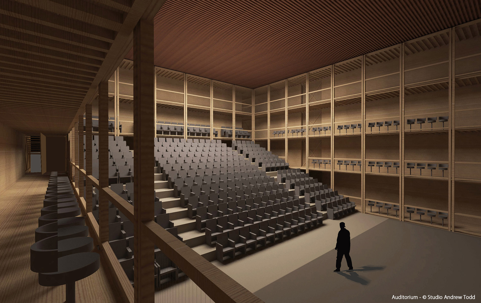 Système d'auditorium démontable :: Concepteur-constructeur bois
